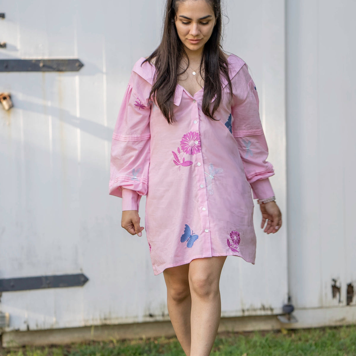 CHLOE BUTTERFLY EMBROIDERY MINI DRESS | BUTTERFLY GARDEN ...